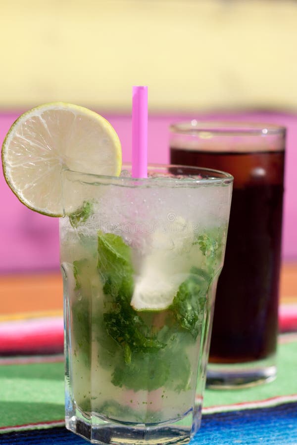 Mojito cocktail stock photo. Image of lemon, mojito, straw - 19779922
