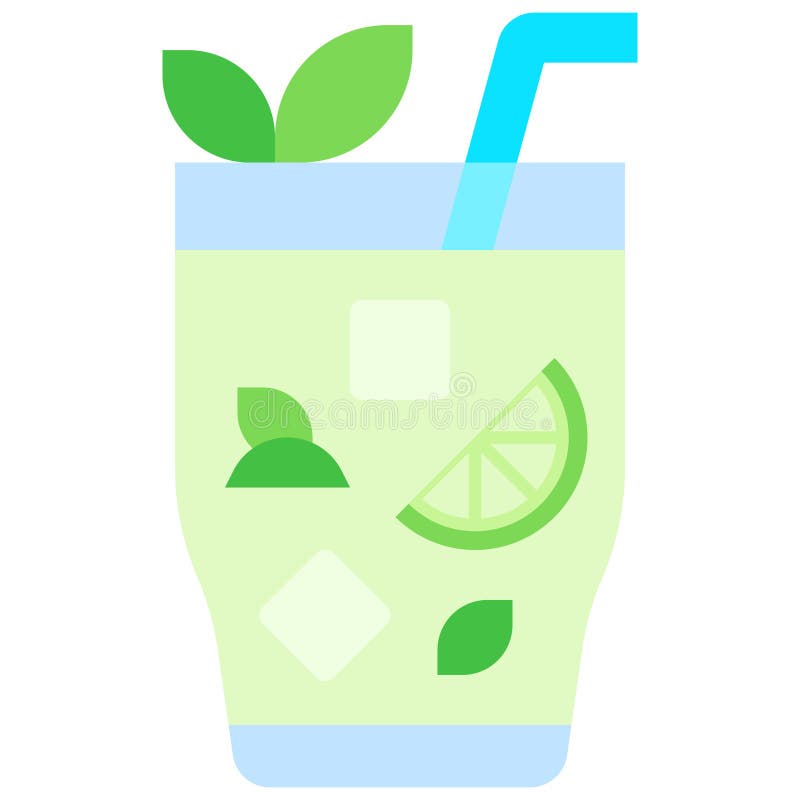 Mojito Cocktail Icon, Alcoholic Mixed Drink Vector Stock Vector ...