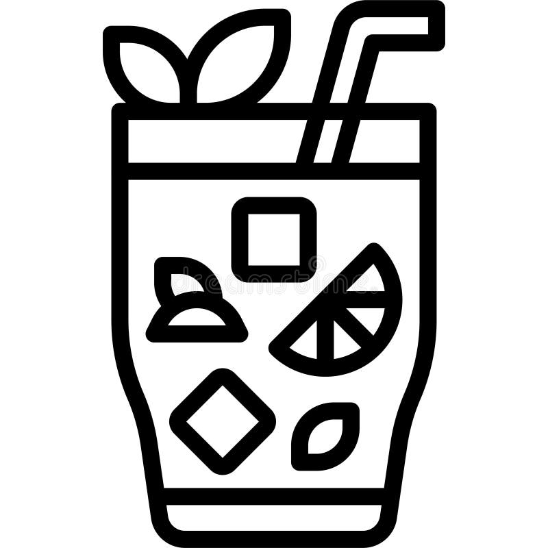 Mojito Cocktail Icon, Alcoholic Mixed Drink Vector Stock Vector ...