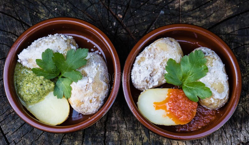 Mojo roja Mojo verde stock photo. Image of delicious - 182246566