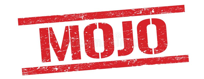 MOJO Text on Red Vintage Lines Stamp Stock Illustration - Illustration ...