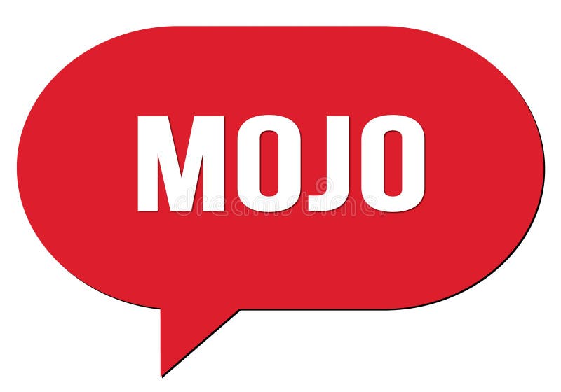 MOJO Text Written in a Red Speech Bubble Stock Illustration ...
