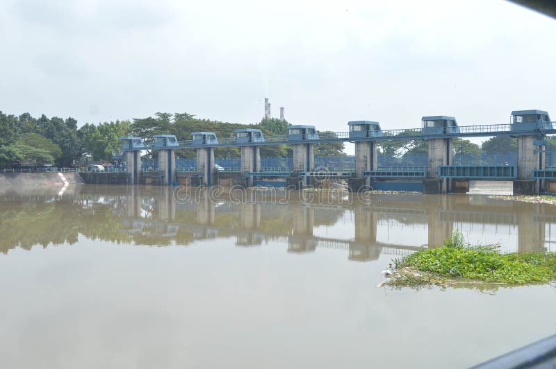 Mojokerto `Rolak Songo` Bridge Dam. Stock Photo - Image of coast, asia ...