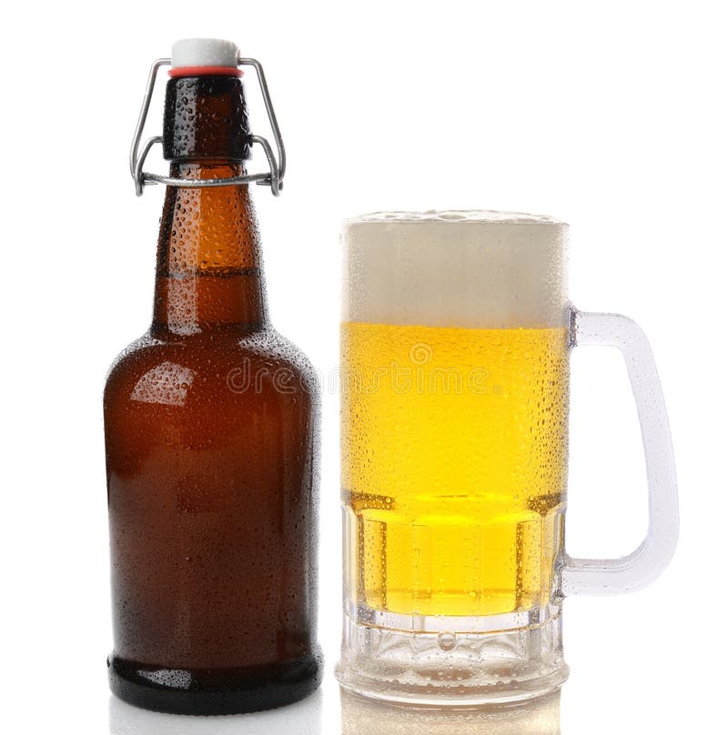 Mok En Flip Top Beer Bottle Stock Foto - Image of verfrissing, punten ...