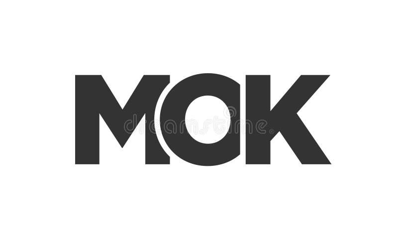 MOK Logo Design Template with Strong and Modern Bold Text. Initial ...