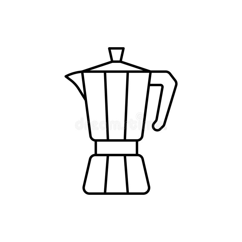 Moka Pot , Coffee Brewing ,sketh Vector. Stock Vector - Illustration of ...