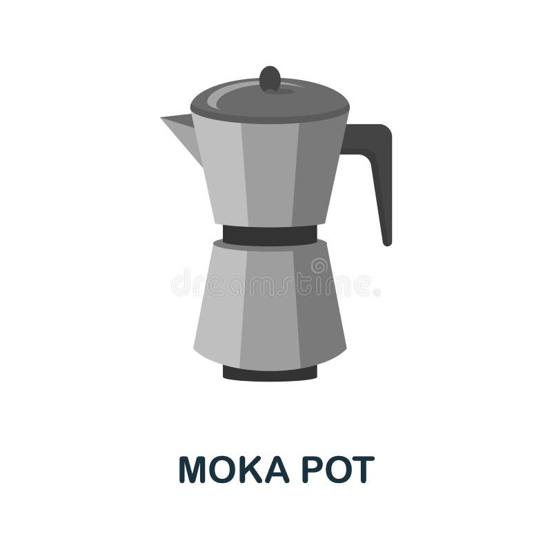 Moka Pot Flat Icon. Color Simple Element from Coffee Collection ...