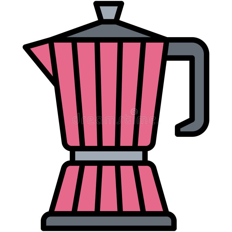 Moka Pot Icon, Coffee Shop Related Vector Stock Vector - Illustration ...