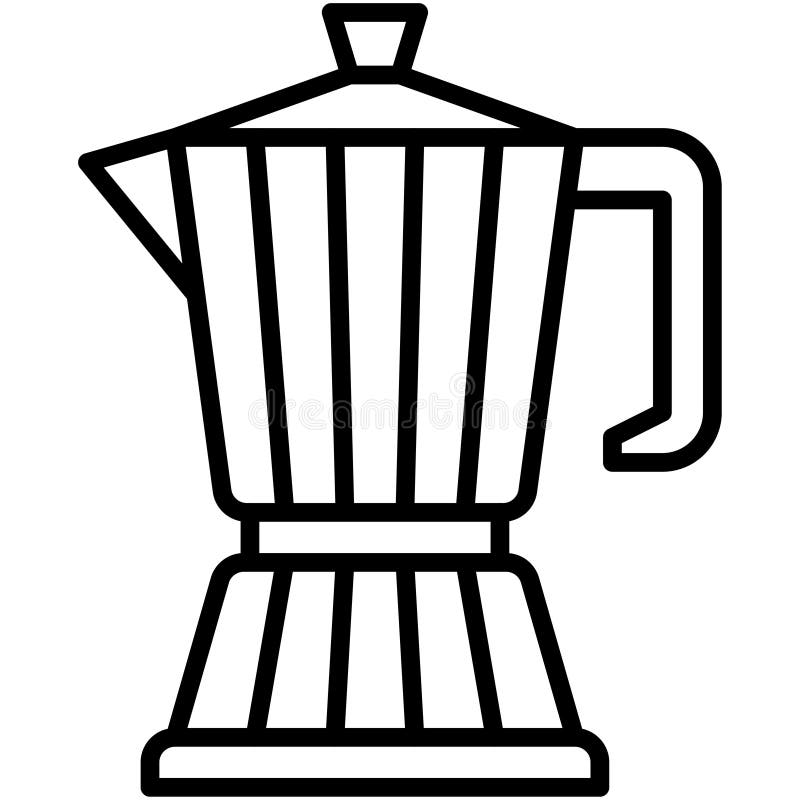 Moka Pot Icon, Coffee Shop Related Vector Stock Vector - Illustration ...