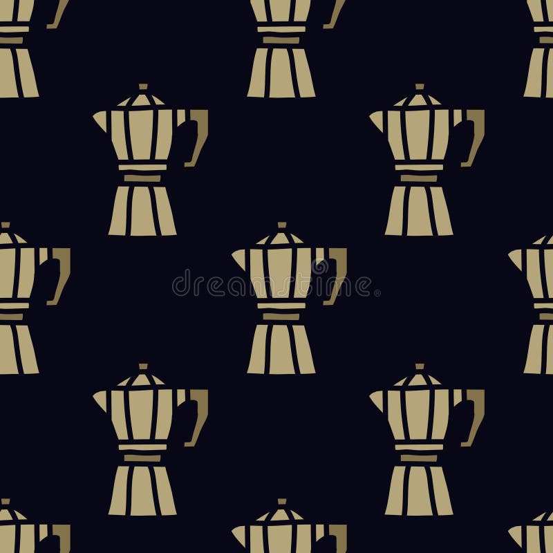 Moka Pot Doodle Icon, Vector Illustration Stock Illustration ...