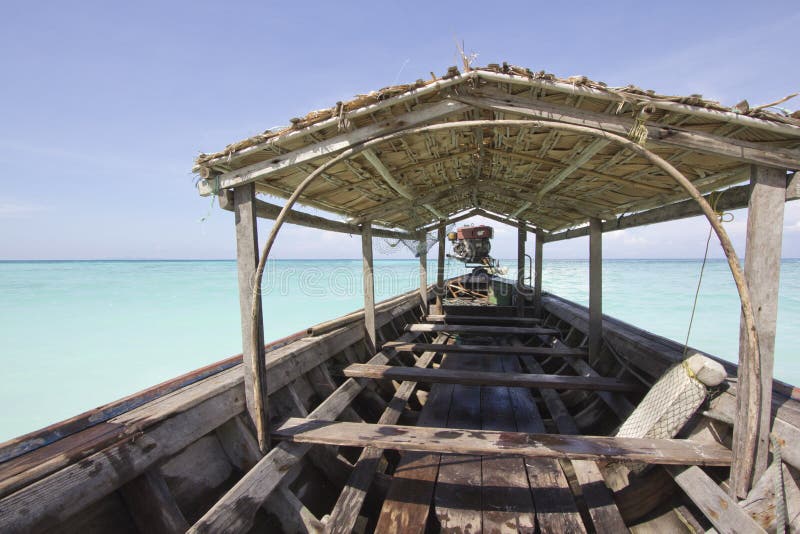 Moken Handicraft Long Tail Boat Stock Image - Image of seascape, island ...
