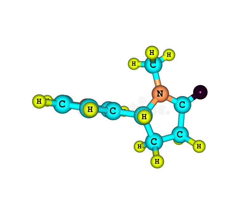 Molécula De Cotinine Isolada No Branco Ilustração Stock - Ilustração de ...