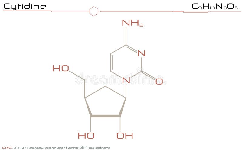 Fórmula Química De La Citidina Ilustración del Vector - Ilustración de ...