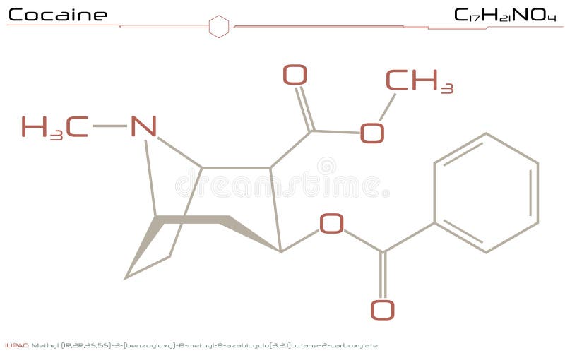 Molécula de la cocaína stock de ilustración. Ilustración de ilegal ...