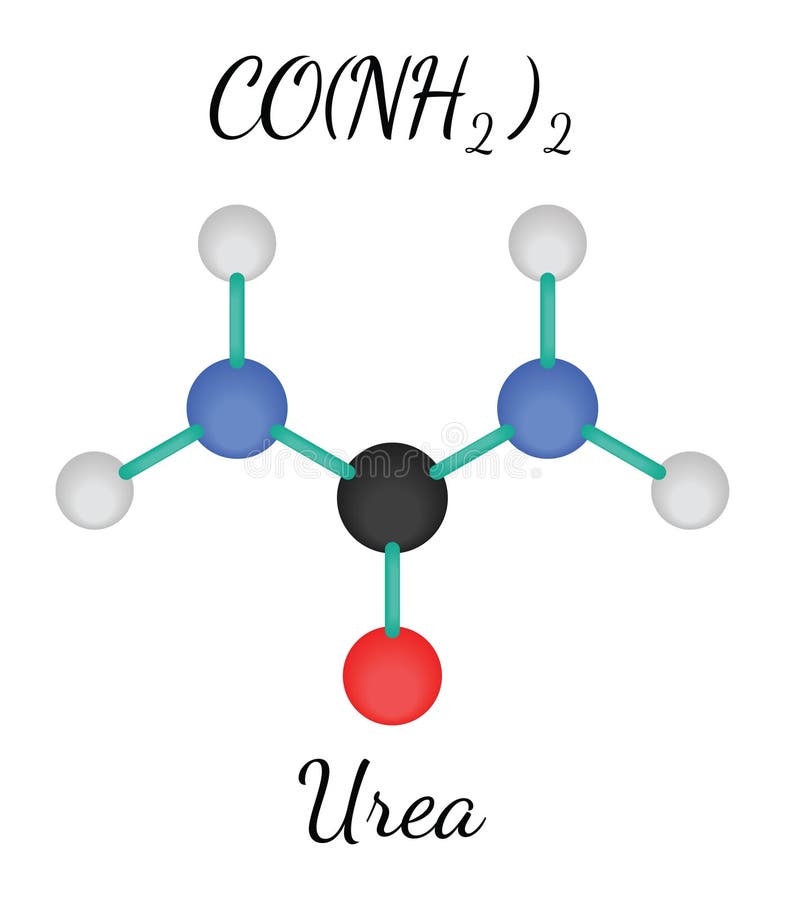 Molécula De La Urea De CH4N2O Ilustración del Vector - Ilustración de ...