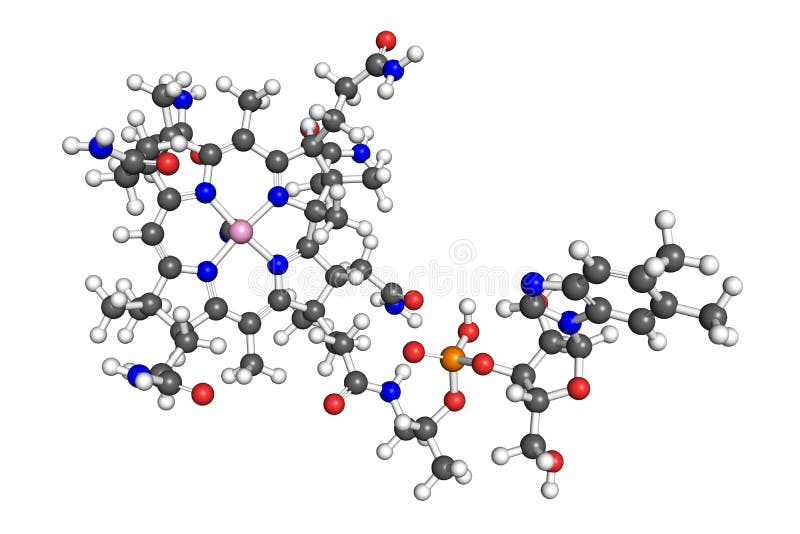 Molécula De La Vitamina B12 Stock de ilustración - Ilustración de ...