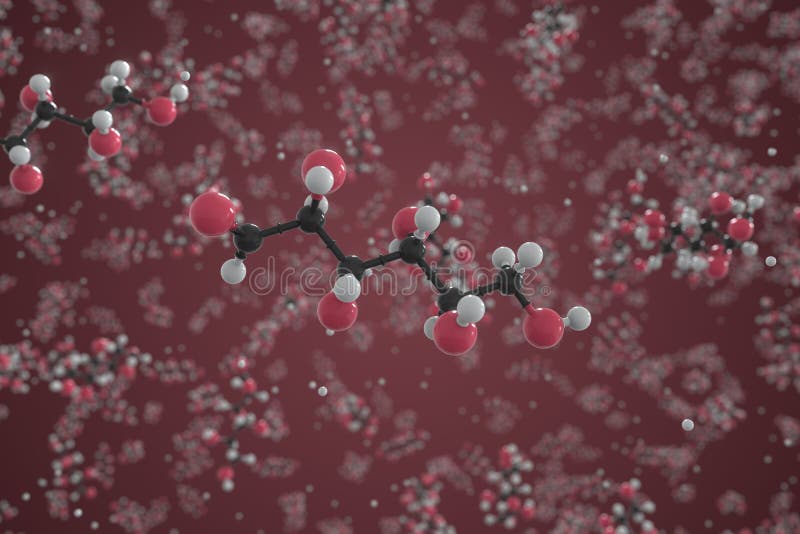 Estructura Molecular De La Manosa En Blanco Stock de ilustración ...