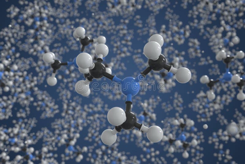 Molécula De Trimetilamina Modelo Científico Molecular 3d Renderizado ...