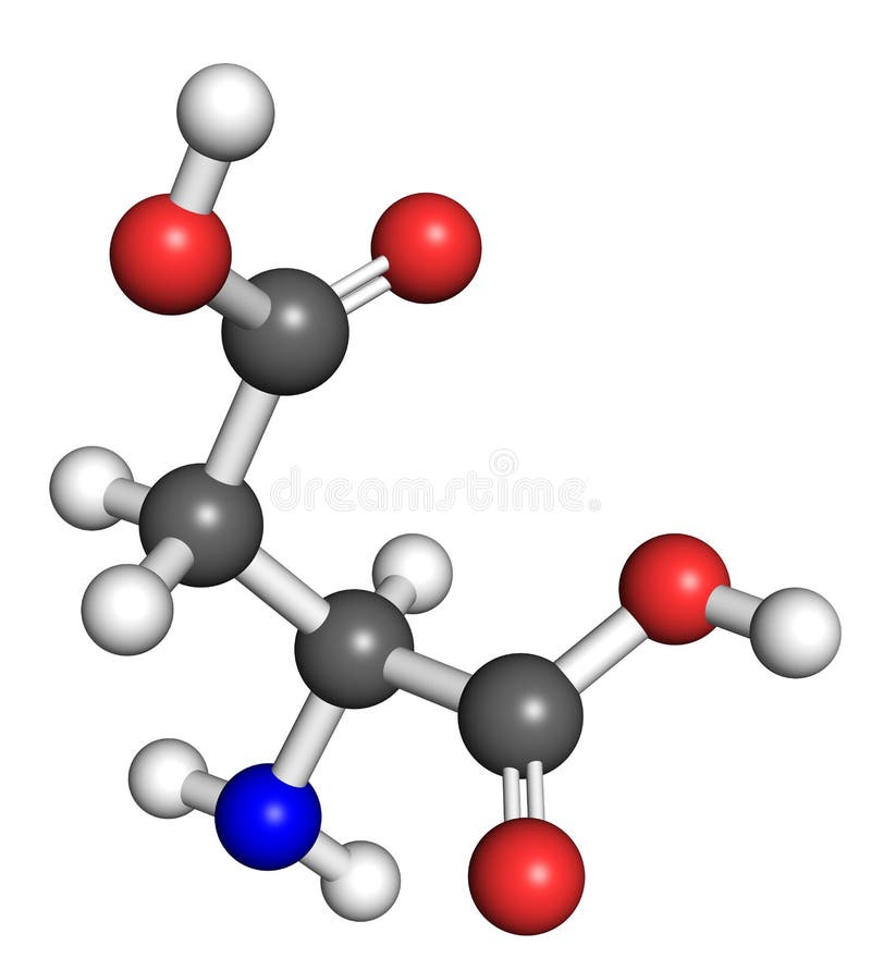 Modelo del aspartato stock de ilustración. Ilustración de carbono ...