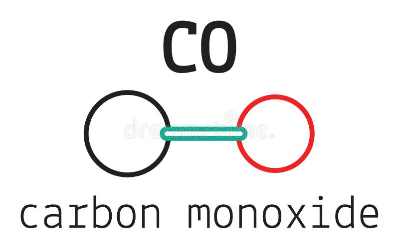 Monóxido De Carbono, CO, Modelo De La Molécula Y Fórmula Química ...