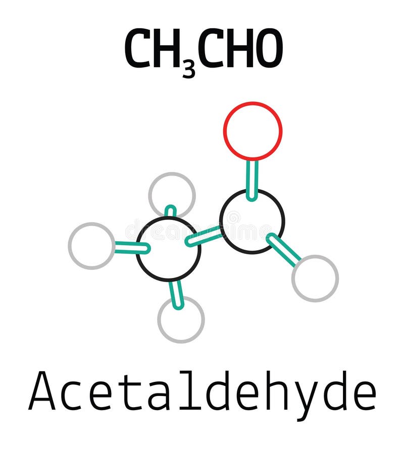 Molécula Do Acetaldeido (ethanal), Estrutura Química. Acetaldehyd ...