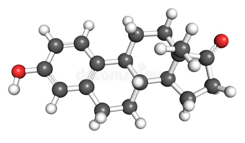 Molécule d'oestrone illustration stock. Illustration of pharmaceutique ...