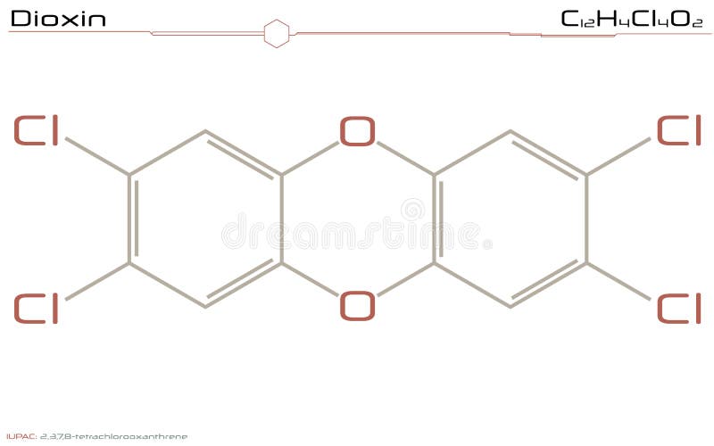 Structure de dioxine illustration de vecteur. Illustration du fièvre ...