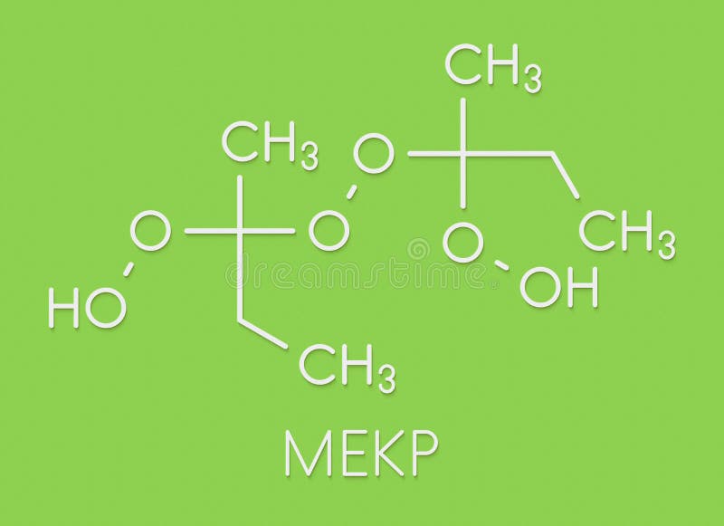 Molécule Explosive De Mekp D'éthyle Cétone Méthyle De Peroxyde. Formule ...