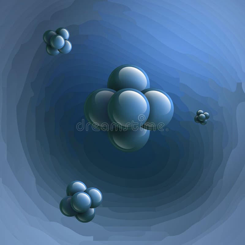 Structure Moléculaire Des Molécules D'air Illustration de Vecteur ...