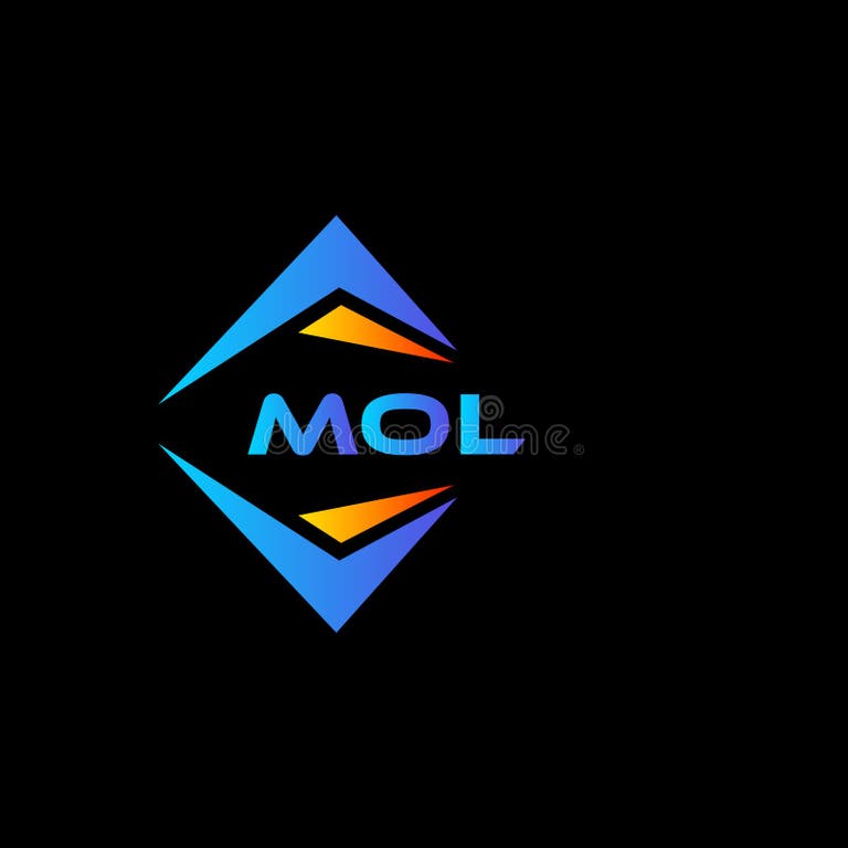 MOL Abstract Technology Logo Design on Black Background. MOL Creative ...