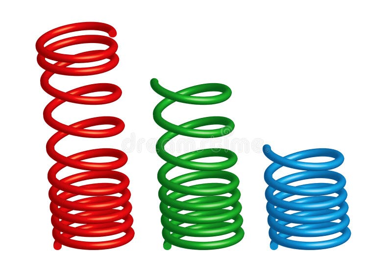 Molas coloridas, 3d ilustração stock. Ilustração de equipamento - 39025363