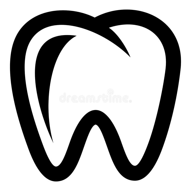 Molar icon, simple style stock vector. Illustration of root - 109784185