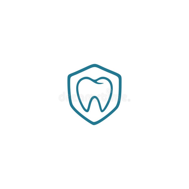 Molar Inside a Shield Icon and Simple Flat Symbol for Website,mobile ...
