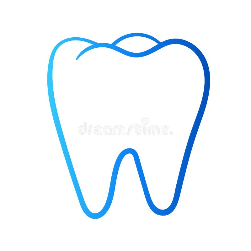 Molar Tooth Blue Gradient Vector Element Stock Vector - Illustration of ...