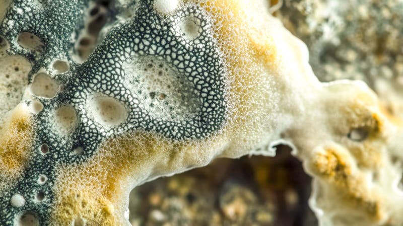 Mold Growing Showing Its Microscopic Structure Forming Abstract Shapes ...