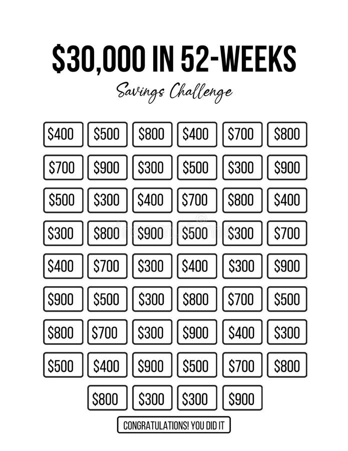 Save Money Challenge, 30000 Savings Challenge, Monthly Budget Tracker ...