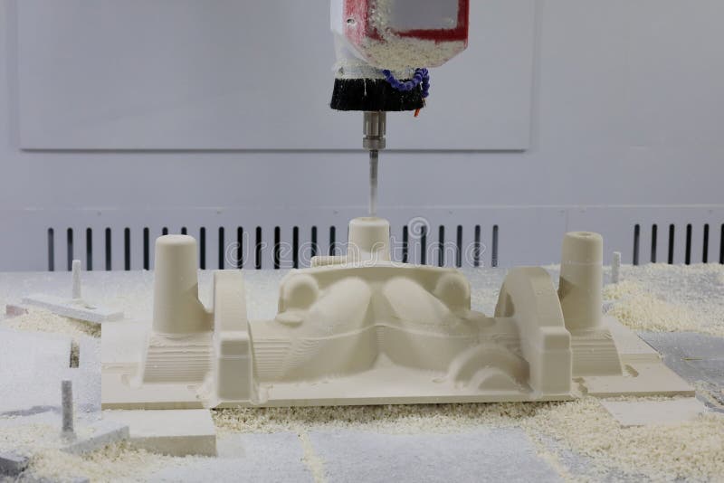 Mold Making Process on a CNC Router Machine Stock Image - Image of ...