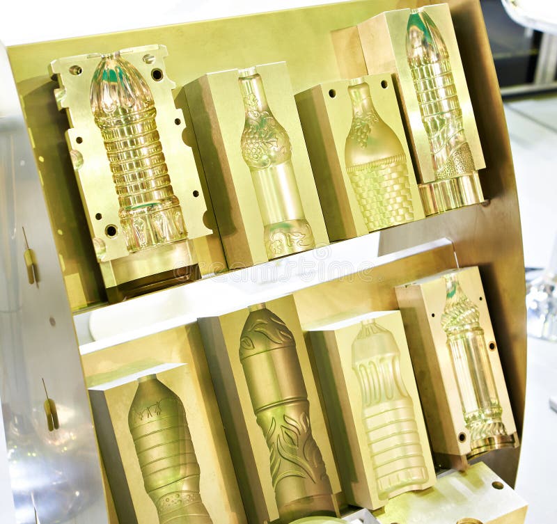 Mold for Production of Plastic Bottles Stock Image - Image of ...