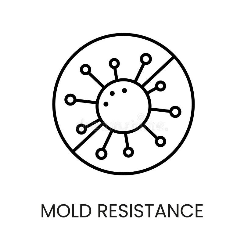 Mold Resistance Line Vector Icon with Editable Stroke Stock ...