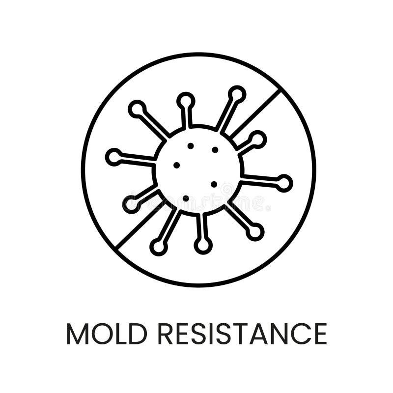 Mold Resistance Line Vector Icon with Editable Stroke Stock ...