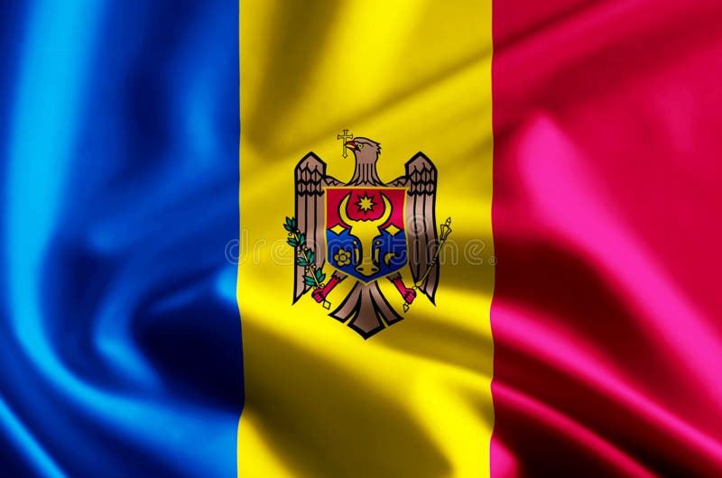 Moldau-Flaggenillustration stock abbildung. Illustration von ...