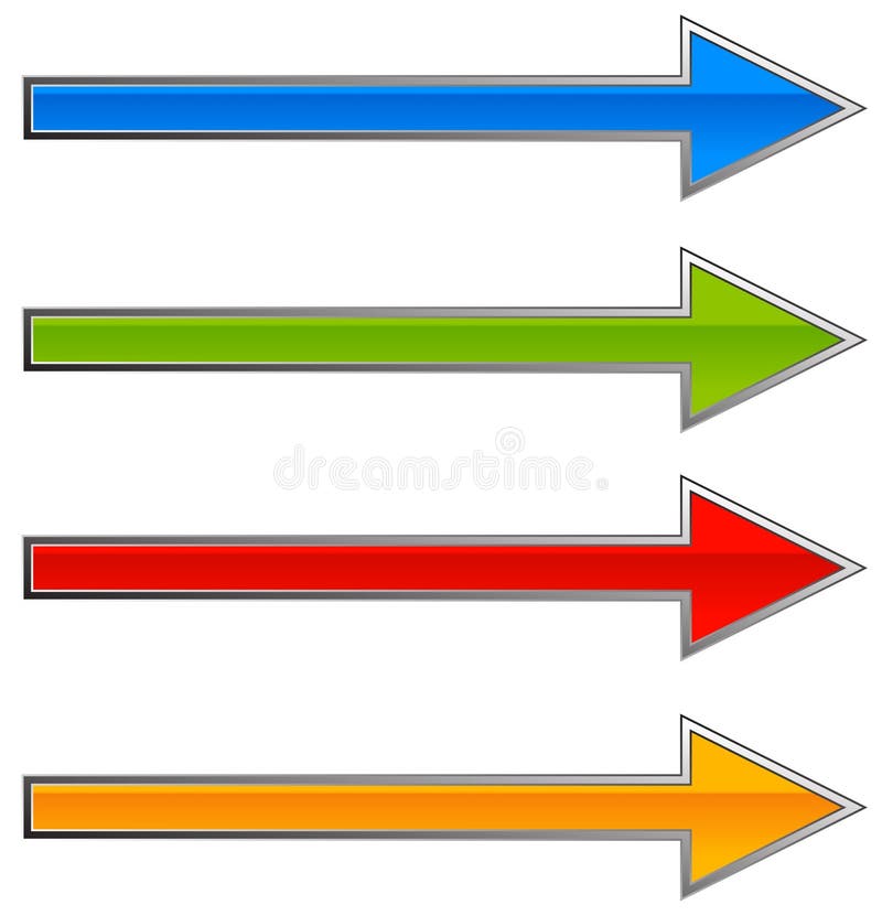 Molde Colorido Da Seta Formas Da Seta Em Cores Diferentes Ilustração do ...