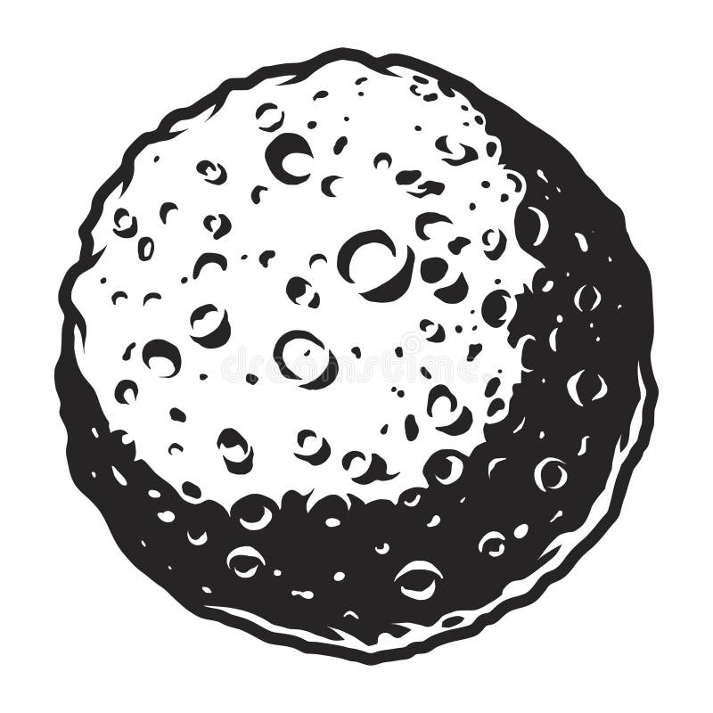 Molde Da Lua Cheia Do Vintage Ilustração do Vetor - Ilustração de ...