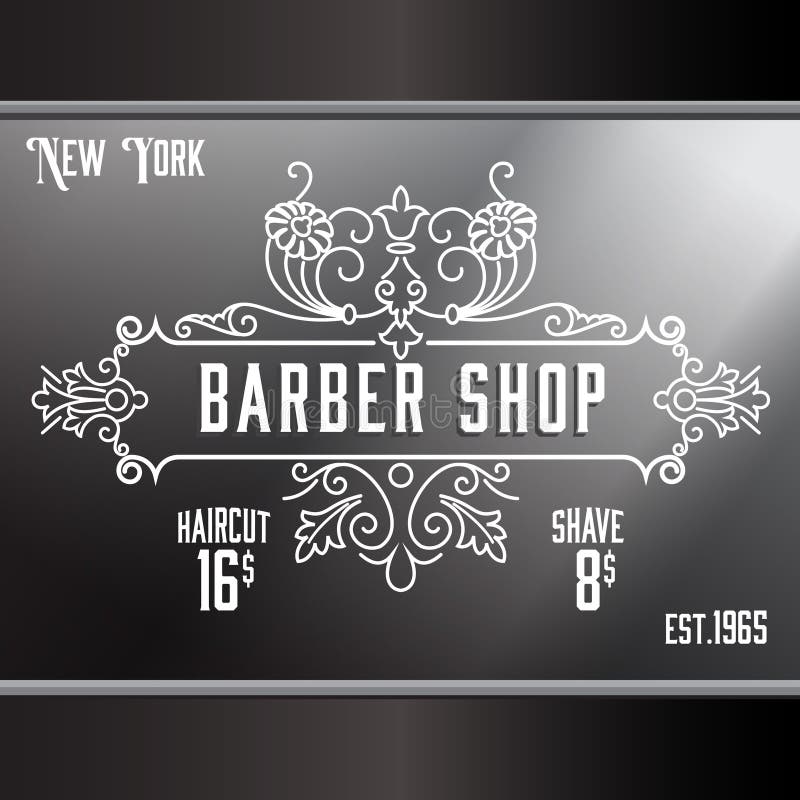 Molde Da Tabela De Preços De Barber Shop Ilustração do Vetor ...