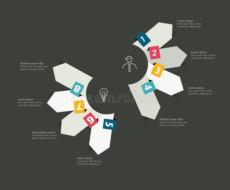 Molde Da Seta Infographic Preto Ilustração do Vetor - Ilustração de ...
