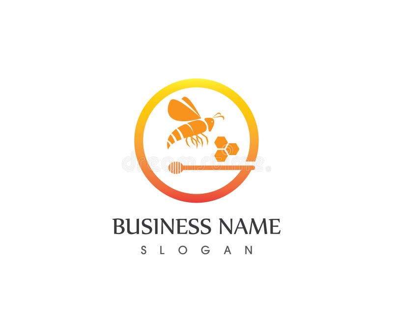 Molde De Honey and Bee Logo Design Ilustração do Vetor - Ilustração de ... Molde De Honey and Bee Logo Design Ilustração do Vetor - Ilustração de ...