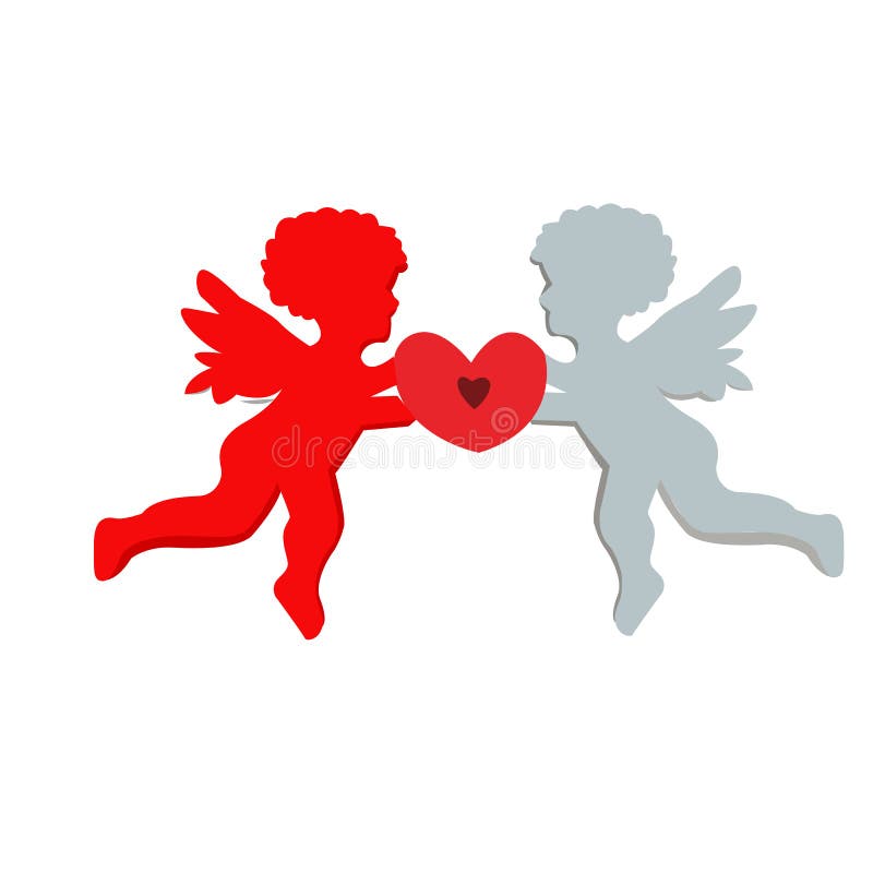 Molde Do Cupido Para O Dia De Valentim De Saint Ilustração Stock ...