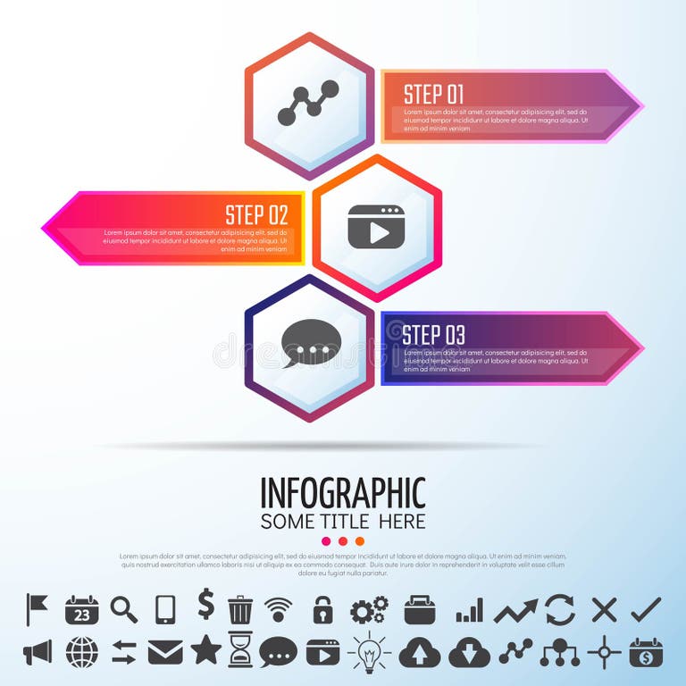 Molde Do Projeto De Infographics Da Seta Ilustração do Vetor ...