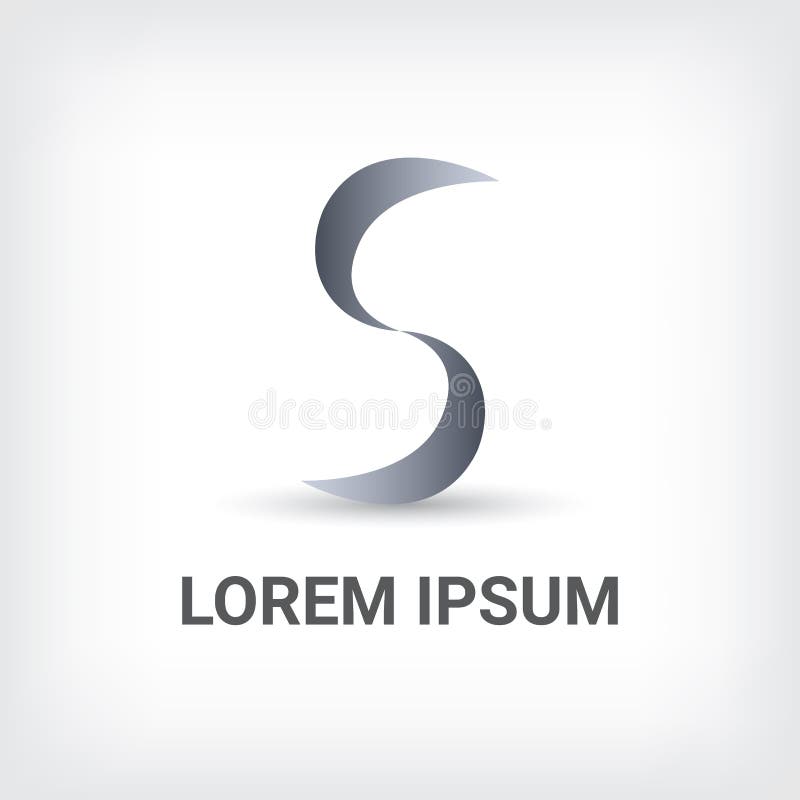 Molde Do Projeto Do Estilo Da Curva Do Logotipo Da Letra S Ilustração ...