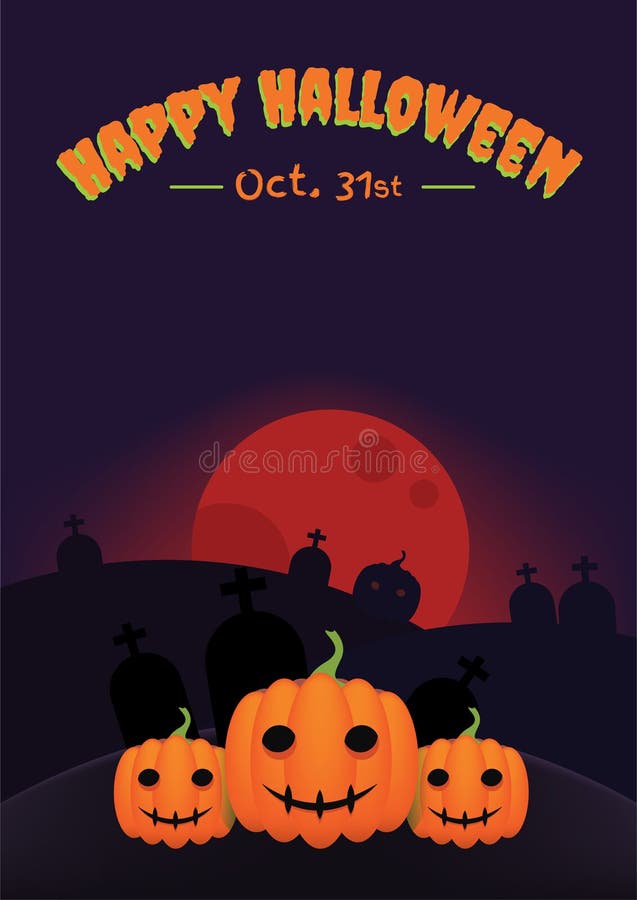 Molde Do Vetor Do Cartaz Do Inseto De Dia Das Bruxas Ilustração do ...